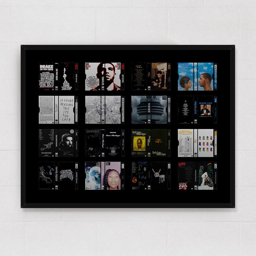 Drake Album Cover VHS Poster / Drake Wallpaper / Rap Poster / Rapper ...