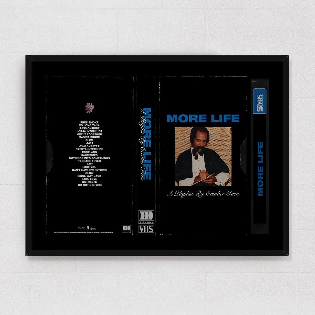 Drake More Life Album Cover VHS Poster / Drake Wallpaper / Rap Poster ...