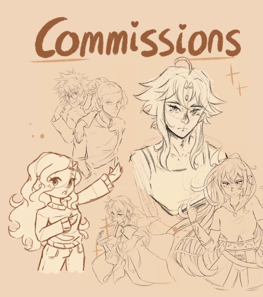 Digital Sketch Commission - Ocs, Fanarts or Real People - (BUSTS OR ...