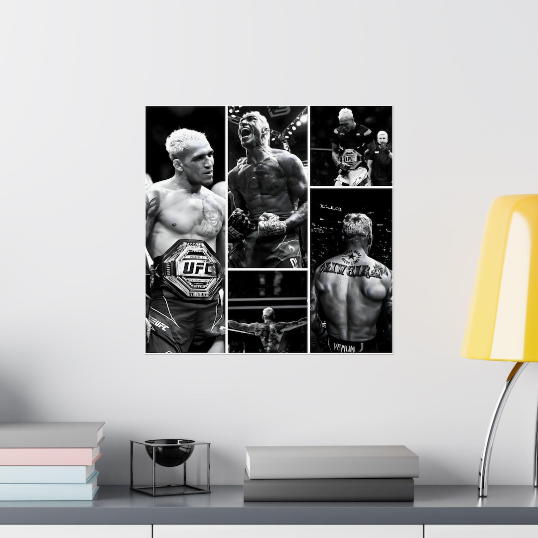UFC Champion Charles Oliveira Matte Vertical Posters, MMA Fan Wall Art ...