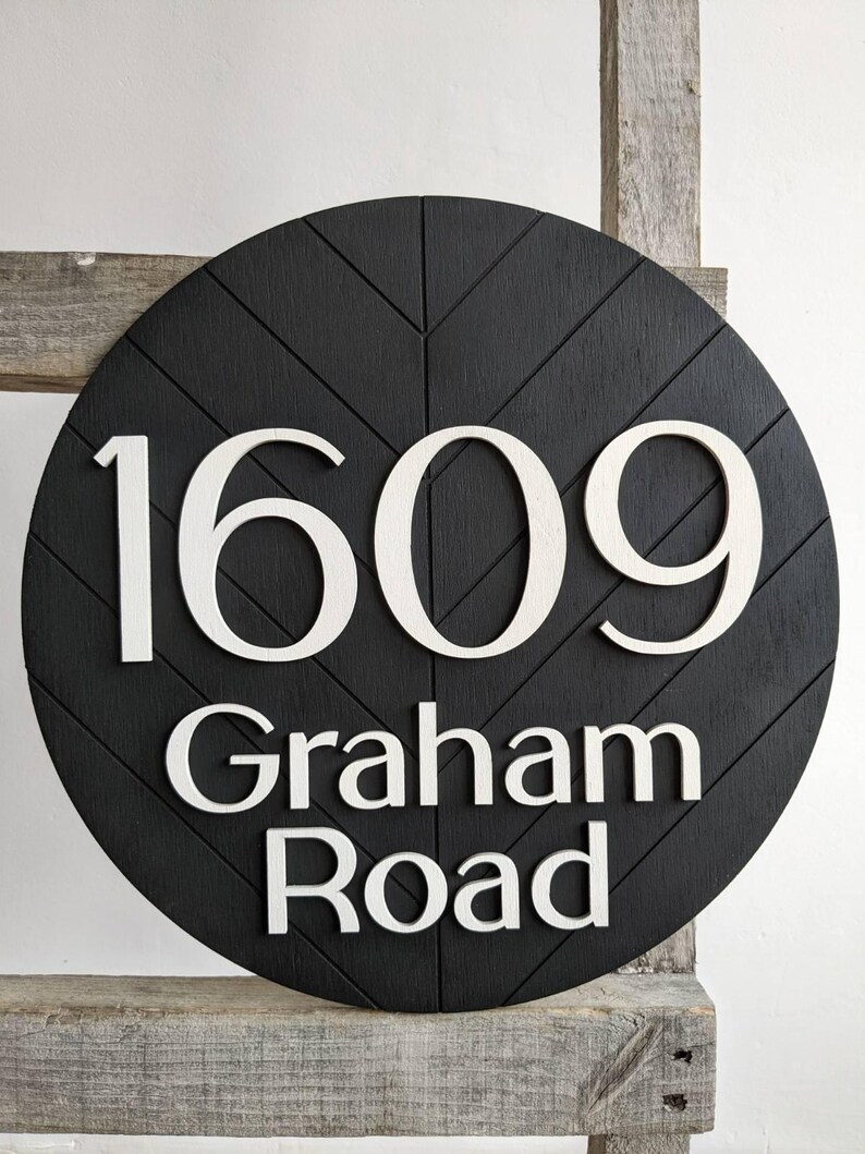 Wooden Address Sign, Large House Numbers, Wooden Address Plaque - Etsy