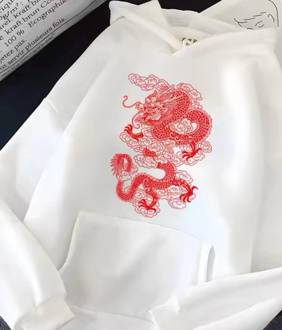 Dragon Hoodie Oversized Hoodie With Dragon Print Sweater With Dragon ...