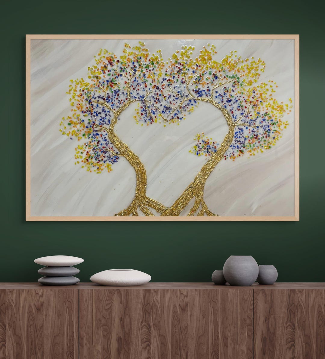 Rainbow Heart Tree of Life - Etsy