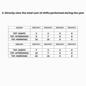 Work Shift Schedule Excel Template Automatic Scheduling & Yearly Shift ...