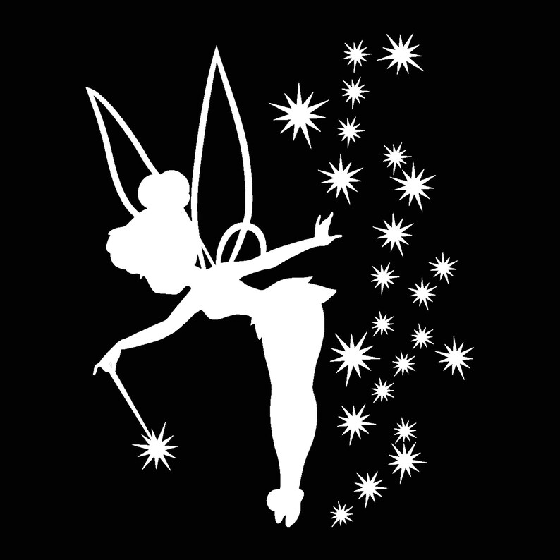 Tinkerbell Outline Disney Inspired Decals Stickers - Etsy