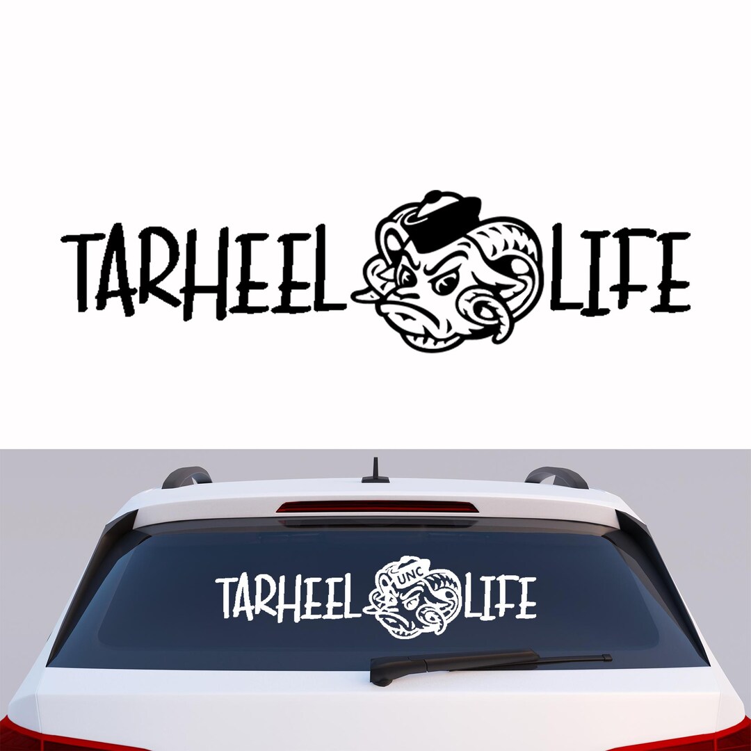 College Tarheel Life UNC Window Decal Sticker - Etsy