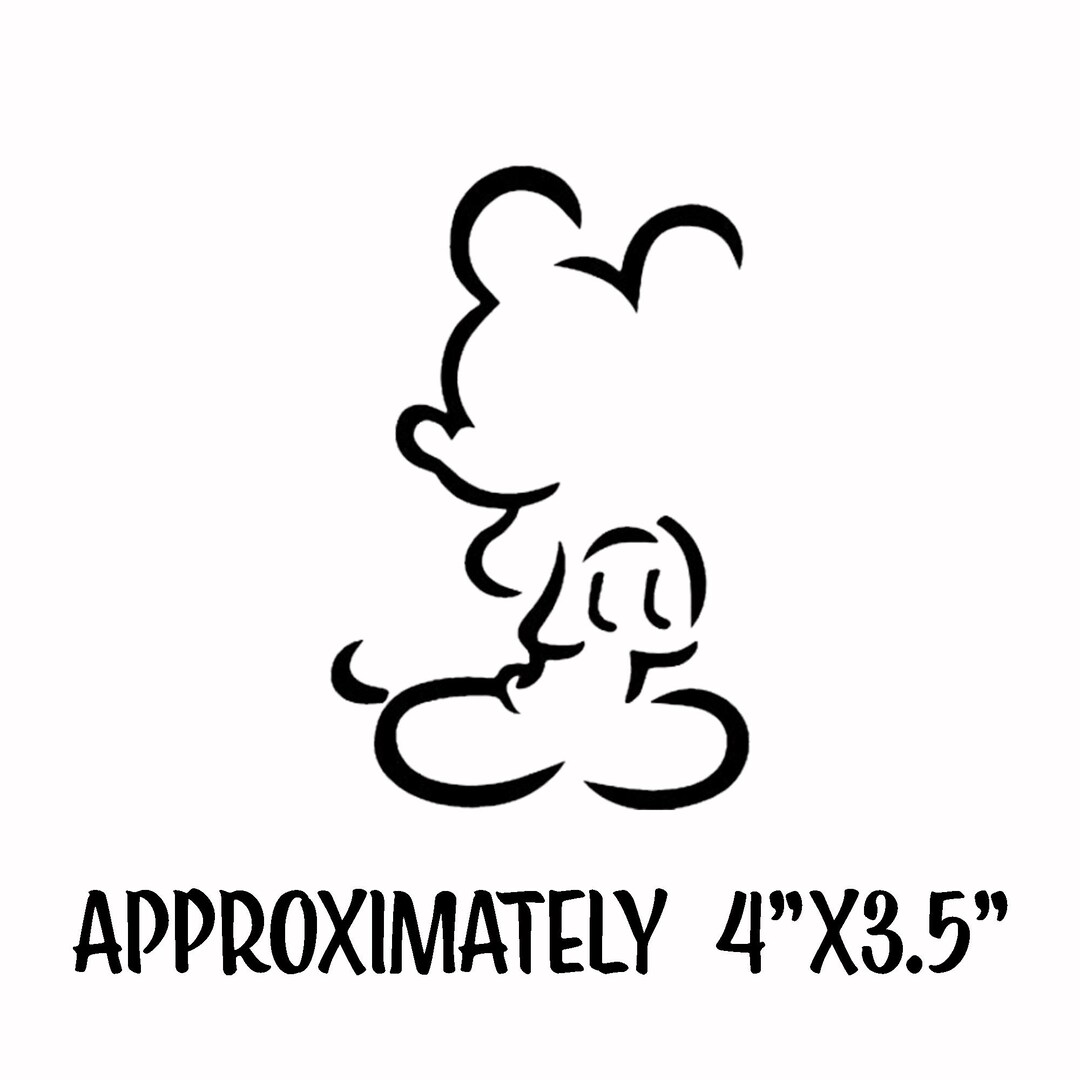 Mickey Outline Disney Decals Stickers - Etsy