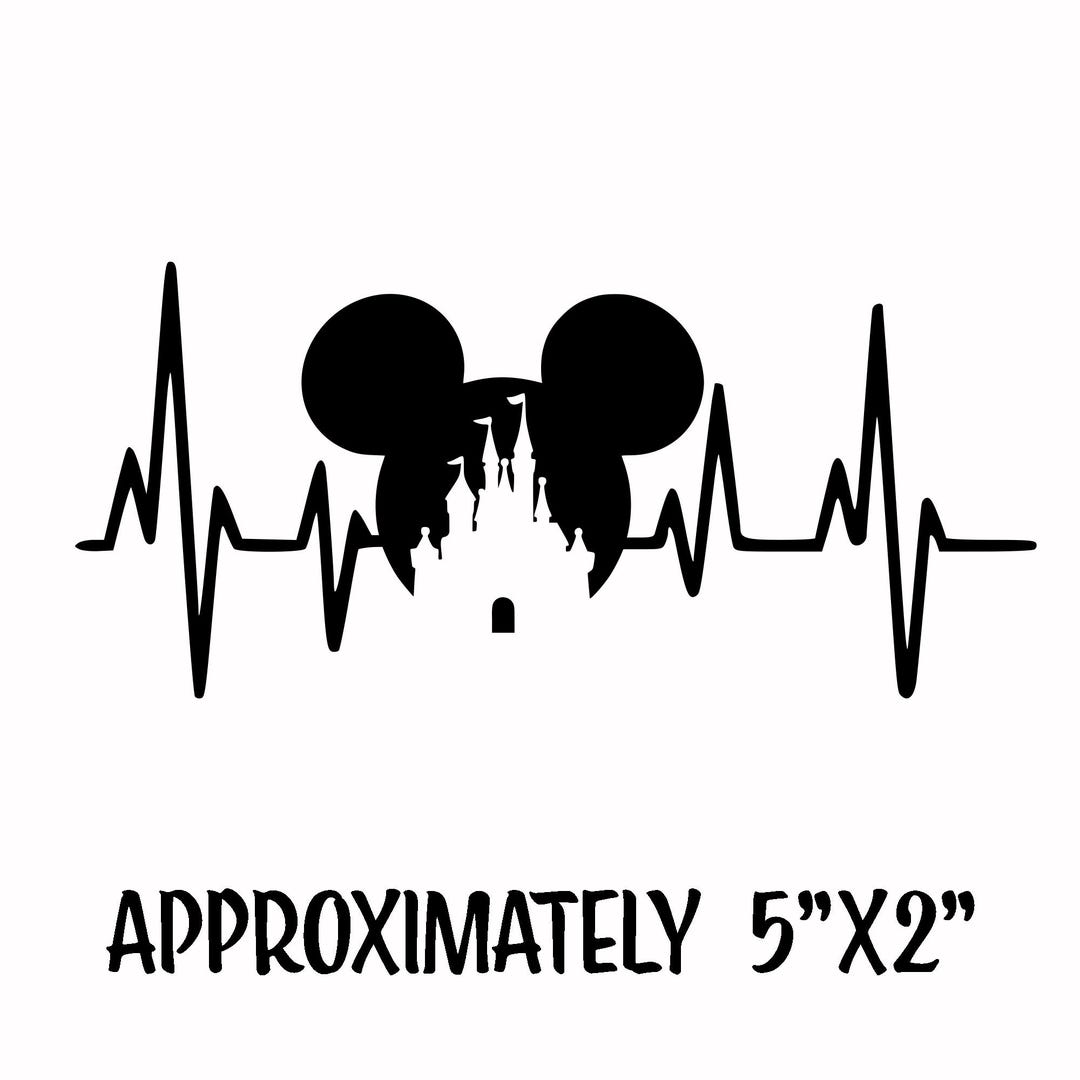 Disney Inspired Mickey Cinderella's Castle Heartbeat Decals Stickers - Etsy
