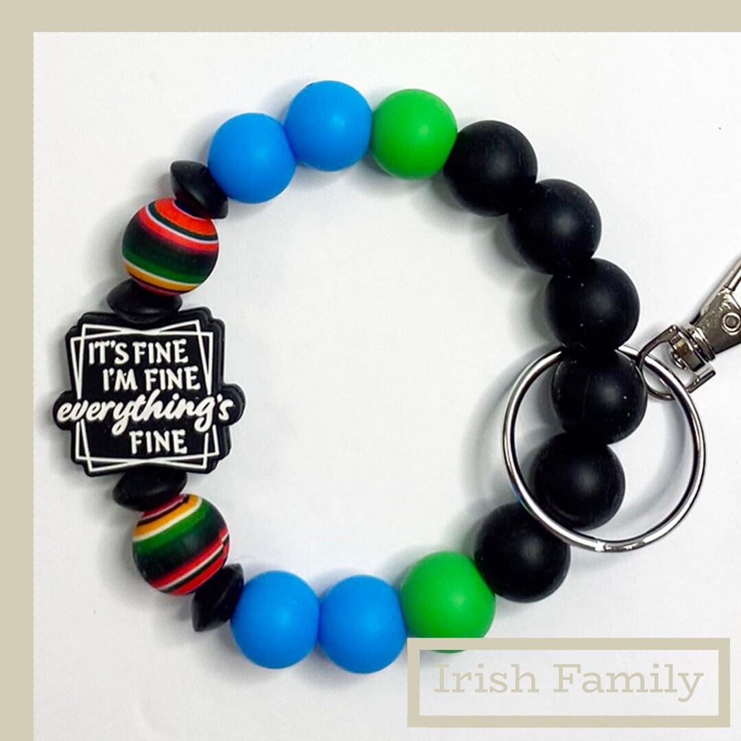 It's Fine I'm Fine Everything's Fine Theme Wristlets - Etsy
