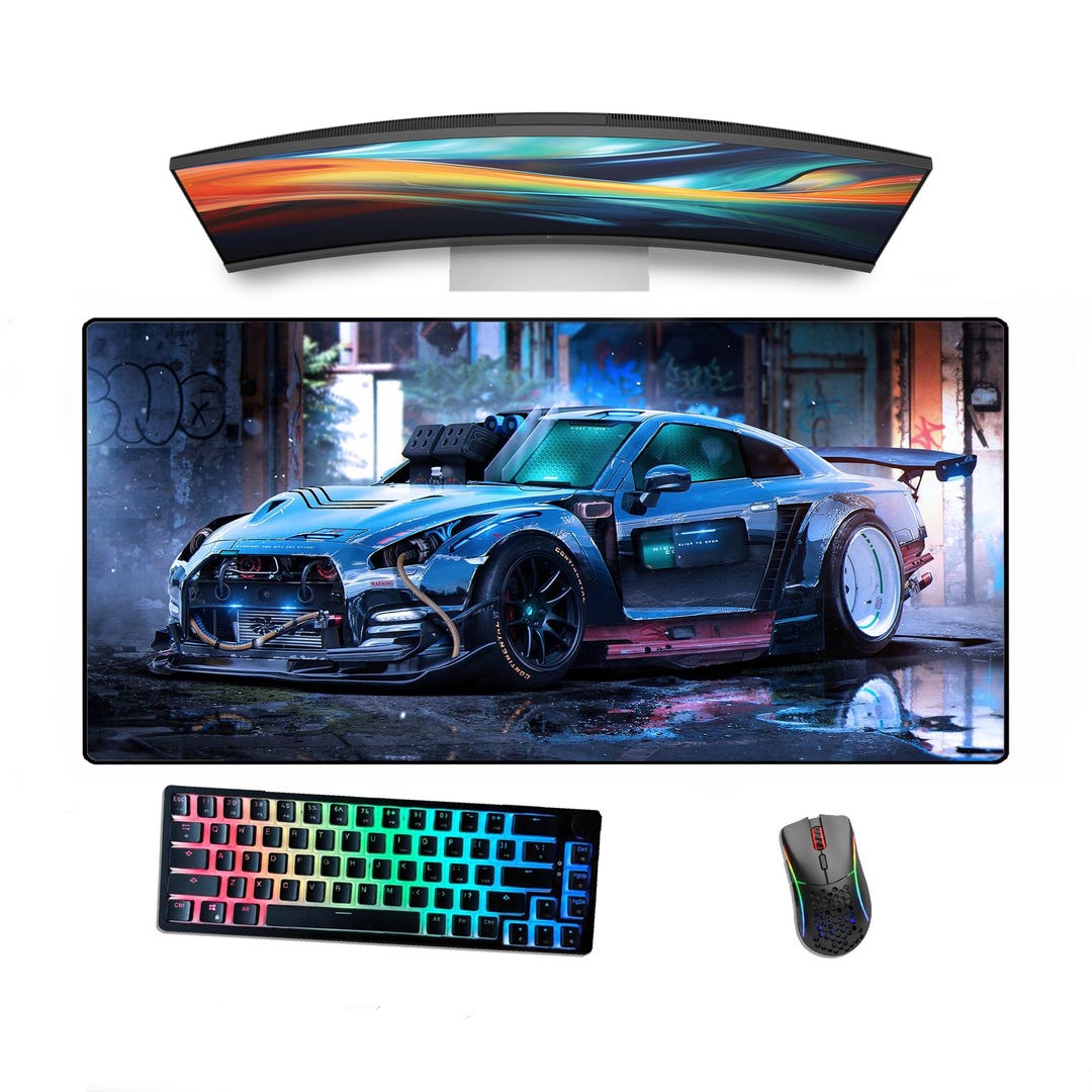 Big Gaming XXL Mouse Pad Desk Mat Mousepad Anime GTR R34 R35 Car Tuning ...