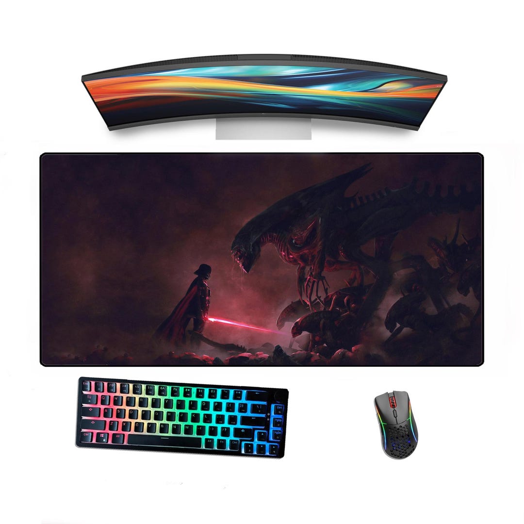 Big Gaming XXL Mouse Pad Desk Mat Mousepad Anime Lightsaber Red Horror ...