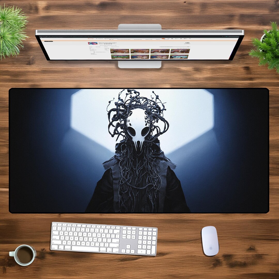 Dark Aesthetic Desk Mat XXL, Large Gothic Horror Mouse Pad, Creepy ...