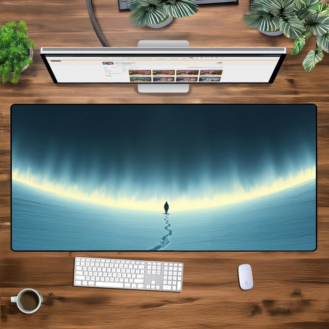 Lone Wanderer Aurora XXL Desk Mat – Oversized Gaming Mouse Pad, Cosmic ...