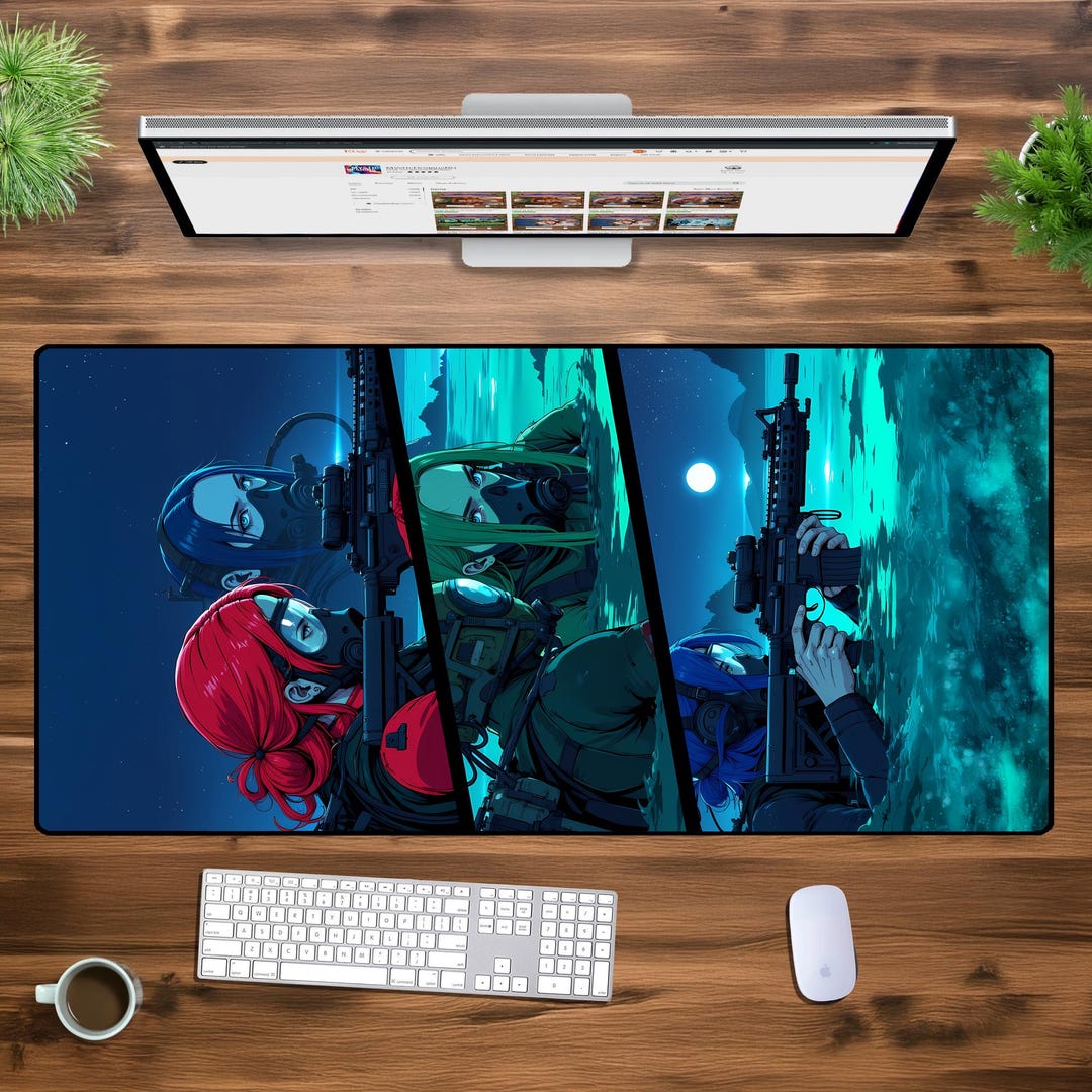 Tactical Anime Sniper XXL Gaming Mouse Pad Military Girl Desk Mat ...
