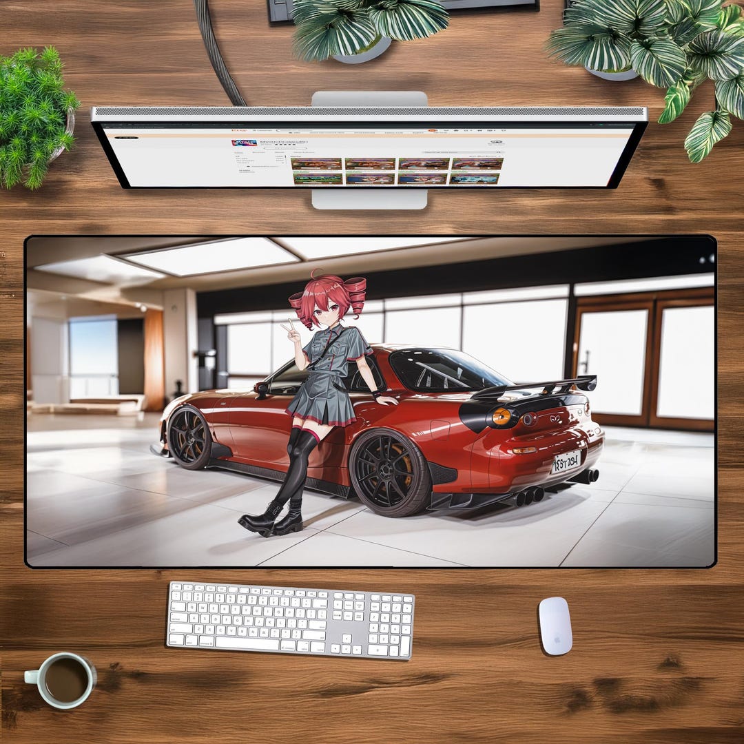 Anime JDM RX-7 XXL Mouse Pad - Drift Racing Desk Mat, Large Extended ...