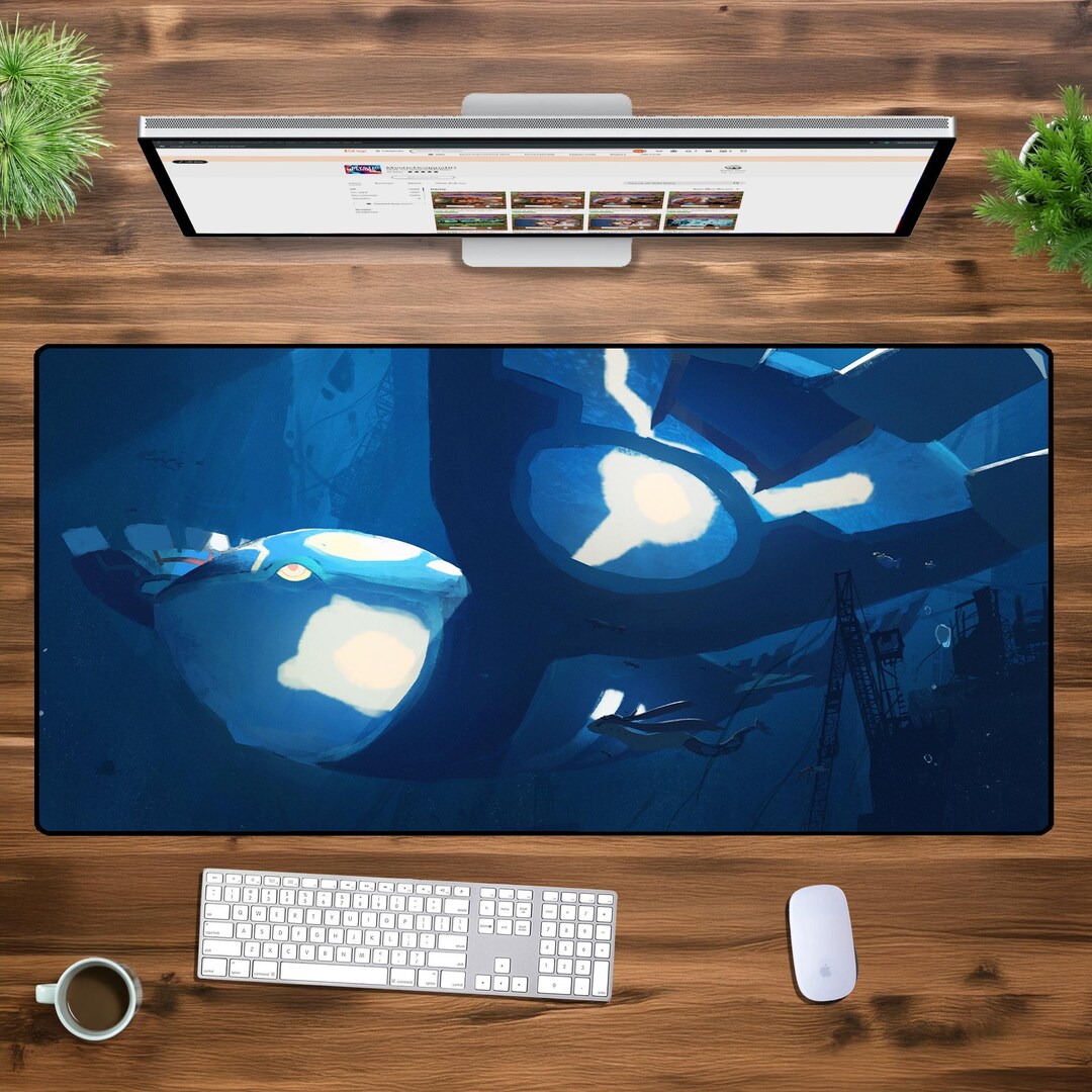 Big Gaming XXL Mouse Pad Desk Mat Mousepad Anime Ocean Underwater Whale ...