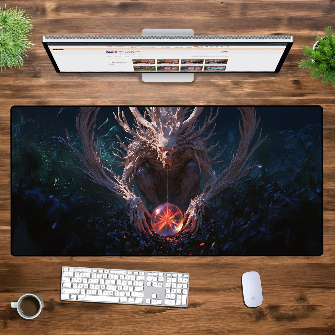 Eldritch Horror Demon XXL Gaming Mouse Pad, Dark Fantasy Desk Mat ...