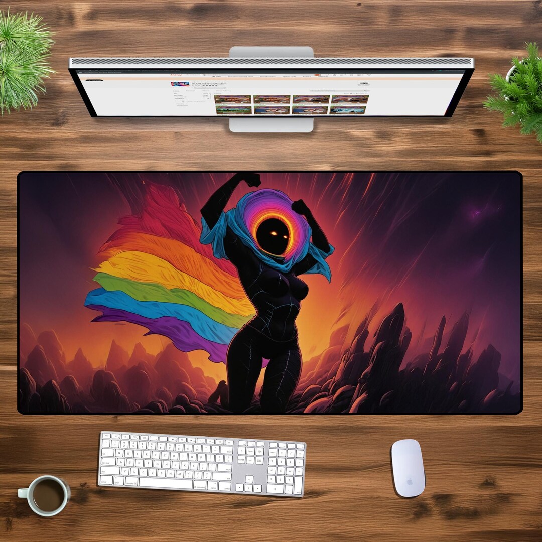 LGBTQ+ Pride Cosmic Warrior Mouse Pad - XXL Gaming Mat - Large Extended ...