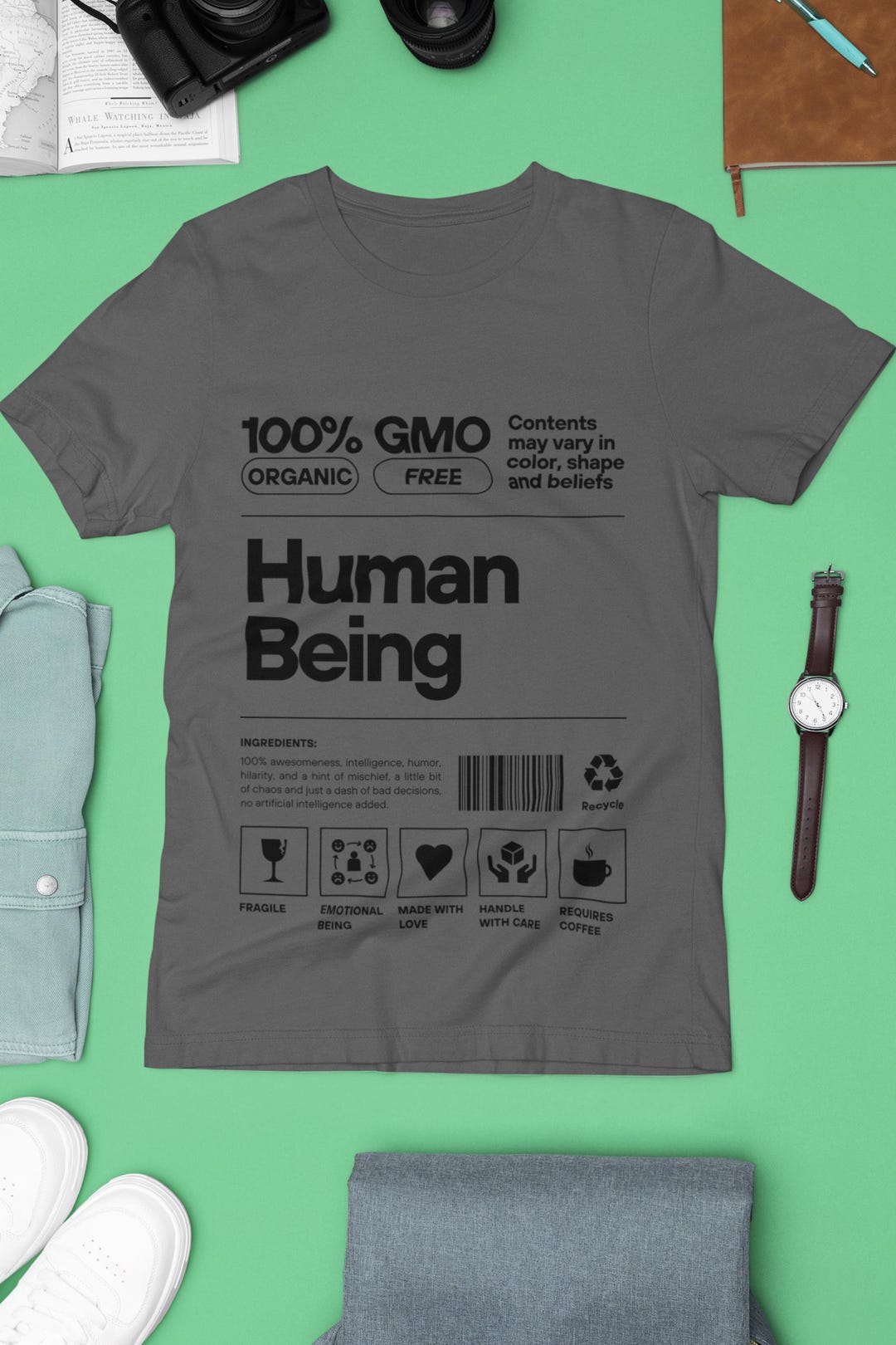 100% Human Ingredients T-shirt – Show off Your Inner Composition ...
