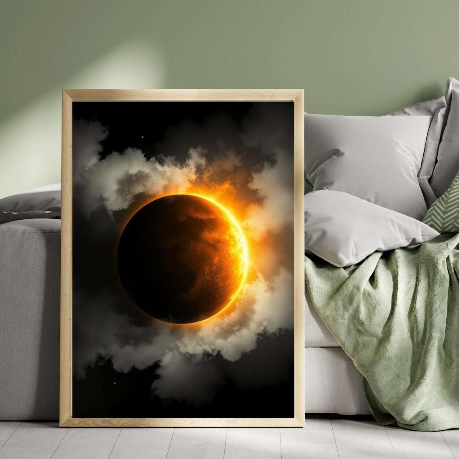 Solar Eclipse Wall Art Set: Modern Celestial Posters (digital Download ...