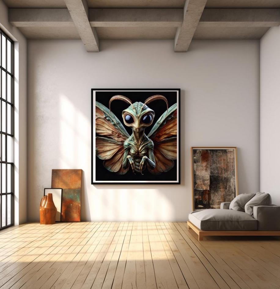 Alien Queen Wall Art,sci-fi Art Print,intergalactic Royalty Decor ...