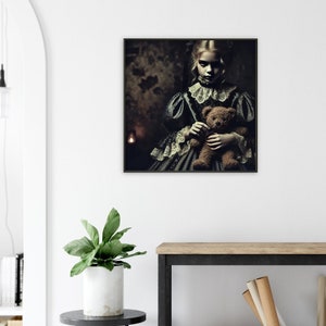 Creepy Girl, Vintage Renaissance Animal Portrait Painting, Quirky ...