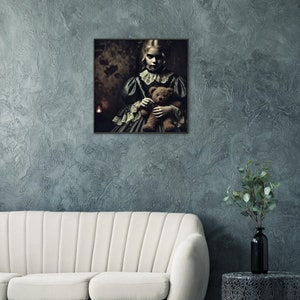 Creepy Girl, Vintage Renaissance Animal Portrait Painting, Quirky ...