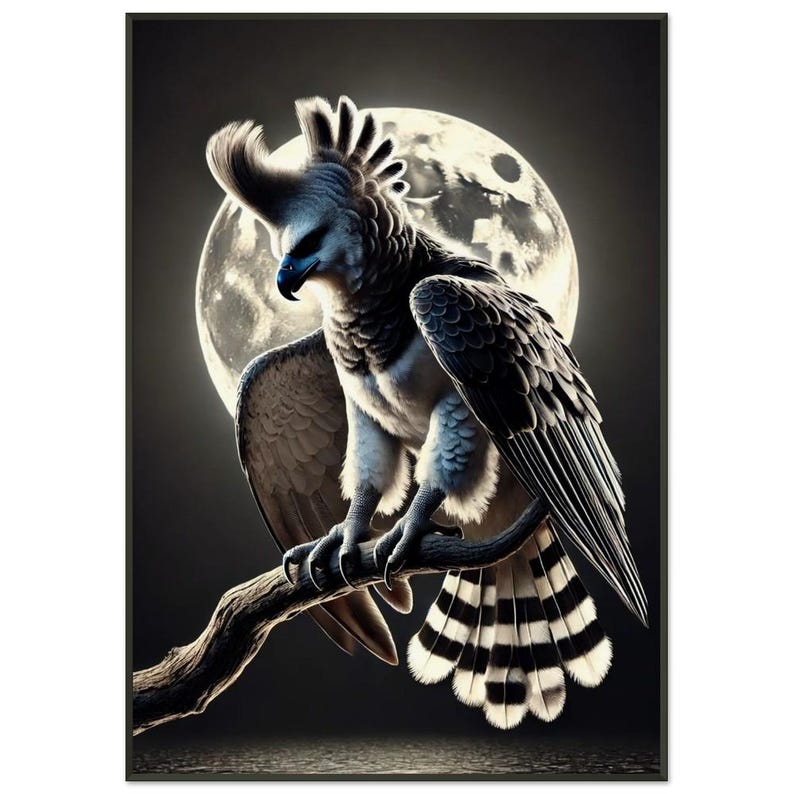 Harpy Eagle, Eagle Poster Wildlife Gift Animals Wall Decor Painting ...