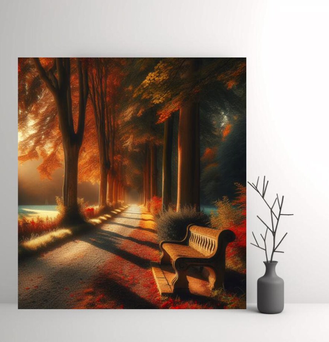 Autumn Scene Wall Art. High-resolution (5000x5500 at 300 DPI): Perfect ...