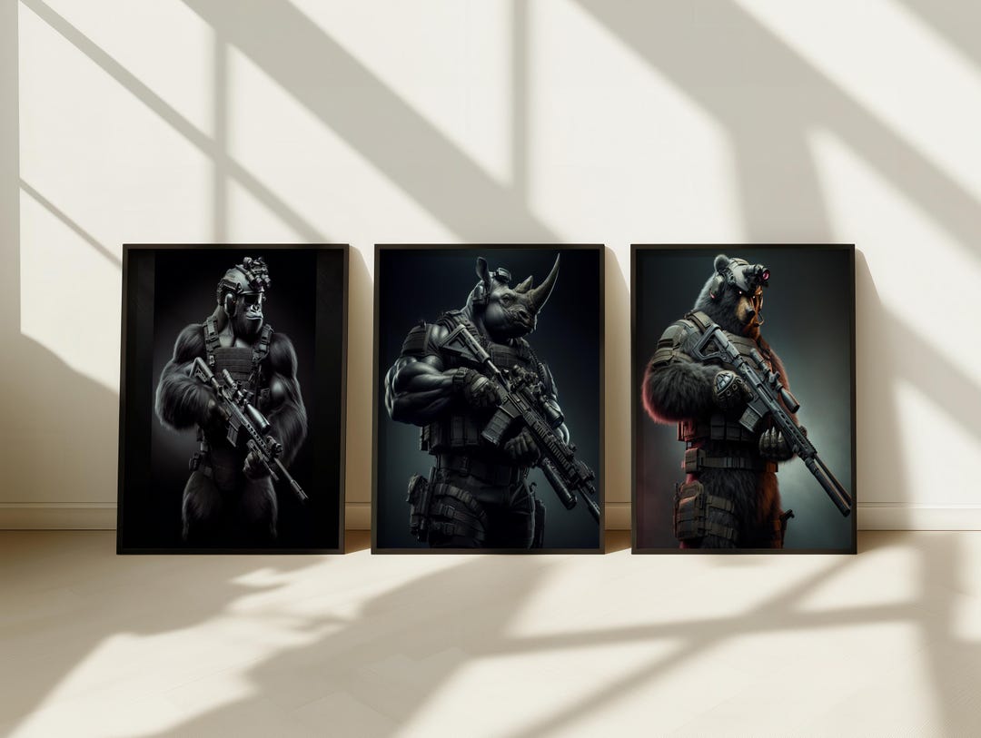 Special Ops Beast Team Wall Art. Gorilla Warfare Gaming Art, , Warfare ...
