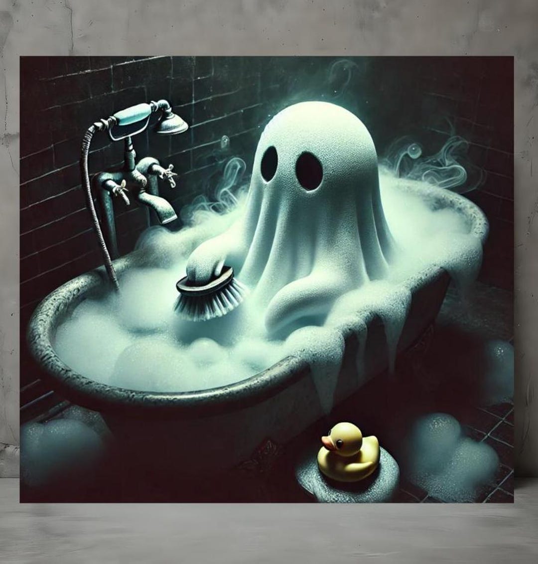 Ghost in the Bath Tub,high-resolution (5000x5500 at 300 DPI): Perfect ...