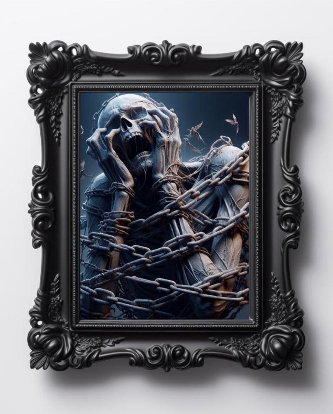 Chains in Despair Gothic Art. Soul in Chains, Bound in Chains, Manacled ...