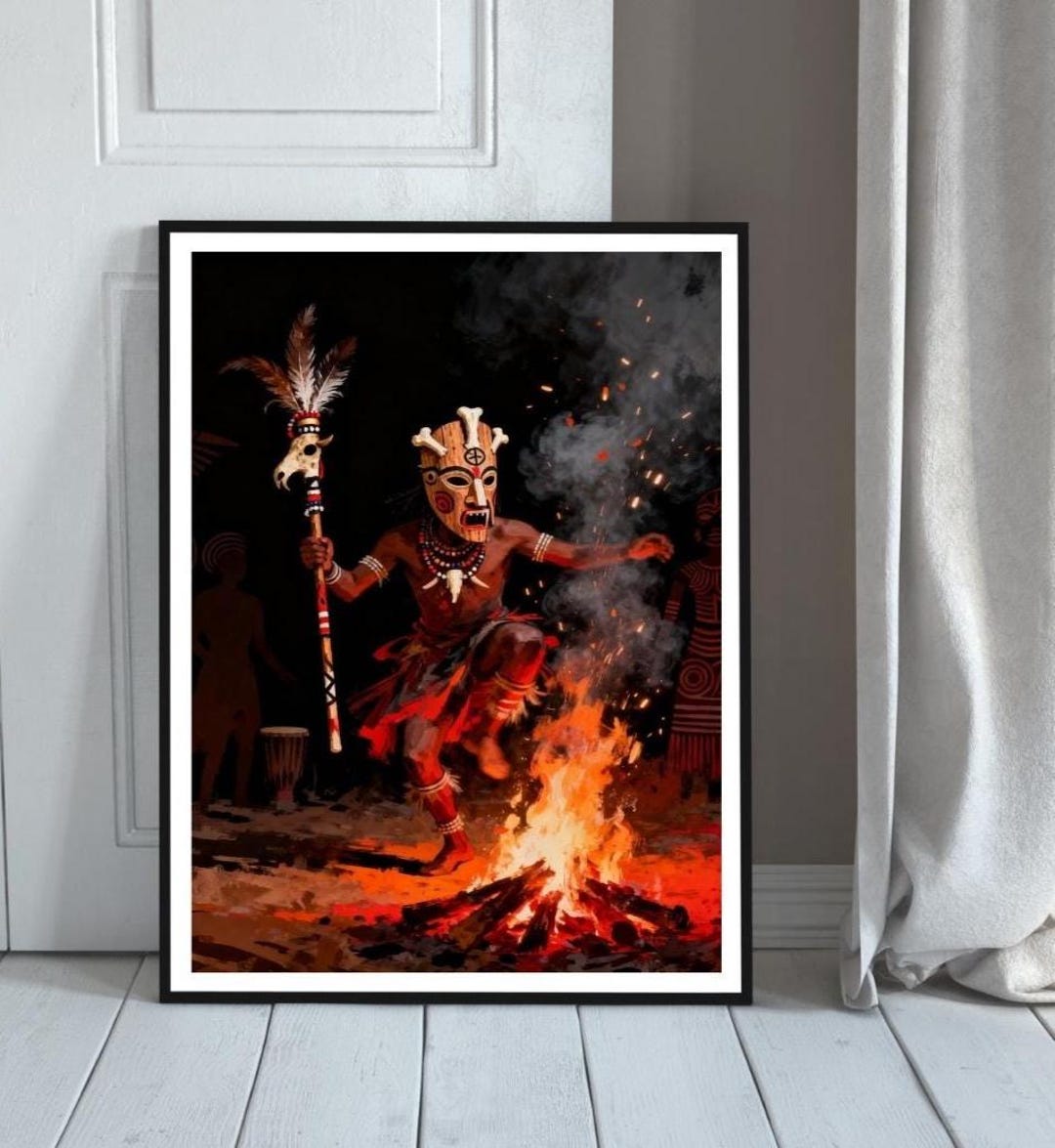 African Zulu Tribal Ritual Ceremony. Occult Artwork. ( Digital Download ...