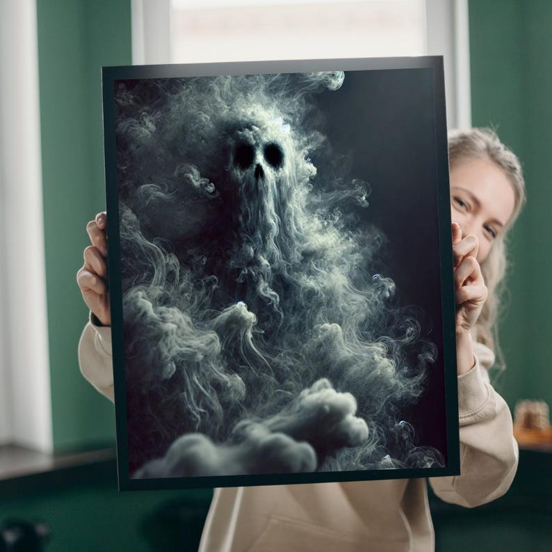 Ghost in the Smoke. Ethereal Ghost Mist, Dark Mist Entity, Phantom of ...