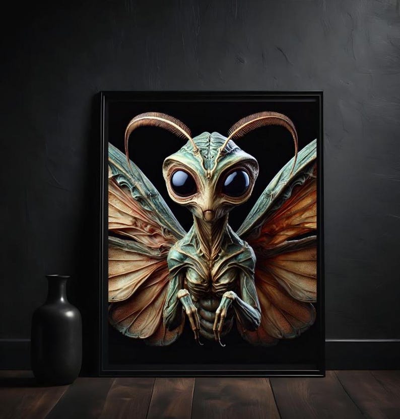 Alien Queen Wall Art,sci-fi Art Print,intergalactic Royalty Decor ...