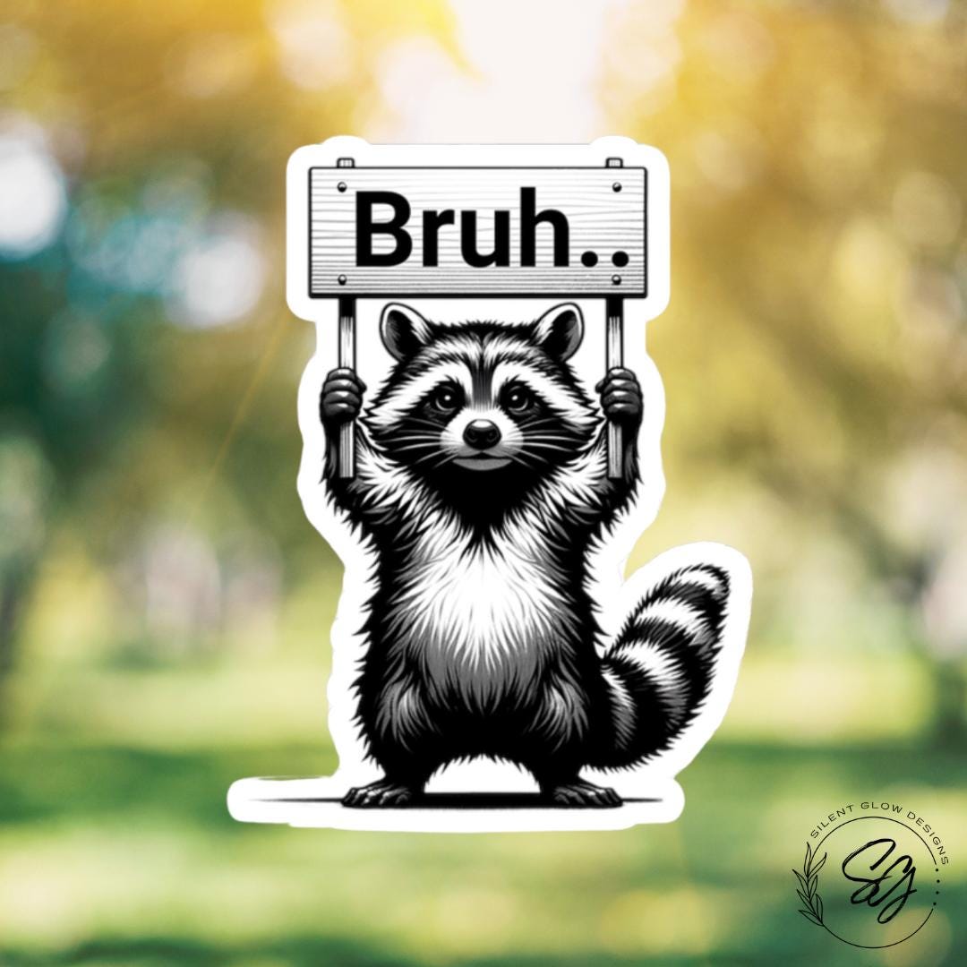 Bruh Simple Bold Hilarious Stickers, Funny Vinyl Decal Pack for Laptop ...