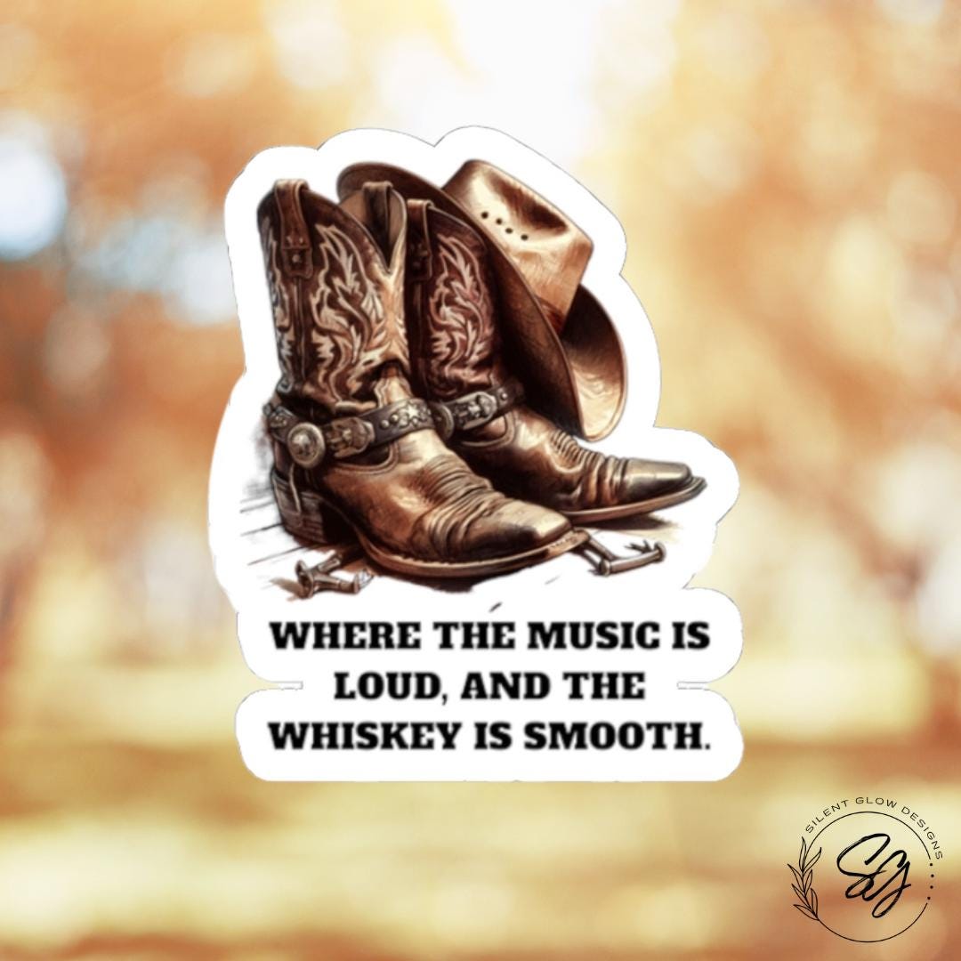 Country Music Vinyl Decal, Nashville Sticker, Guitar Decal, Car Decal ...