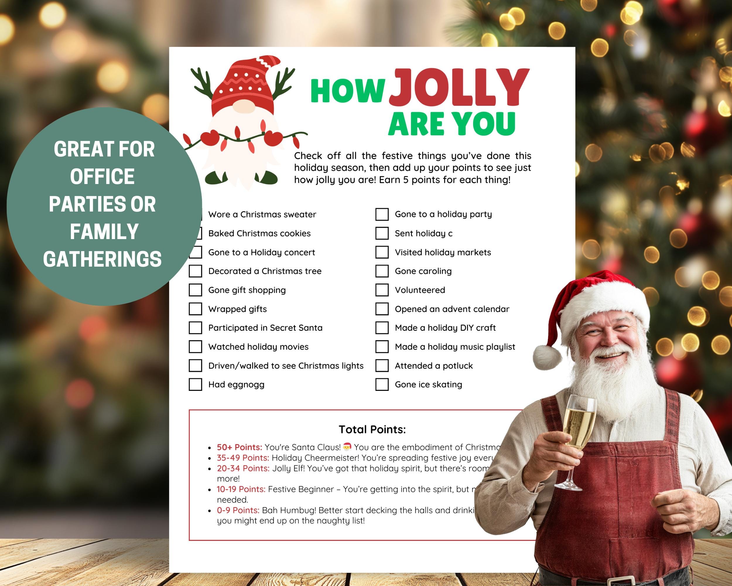 How Jolly Are You Printable Party Game, Christmas Office Party Games ...
