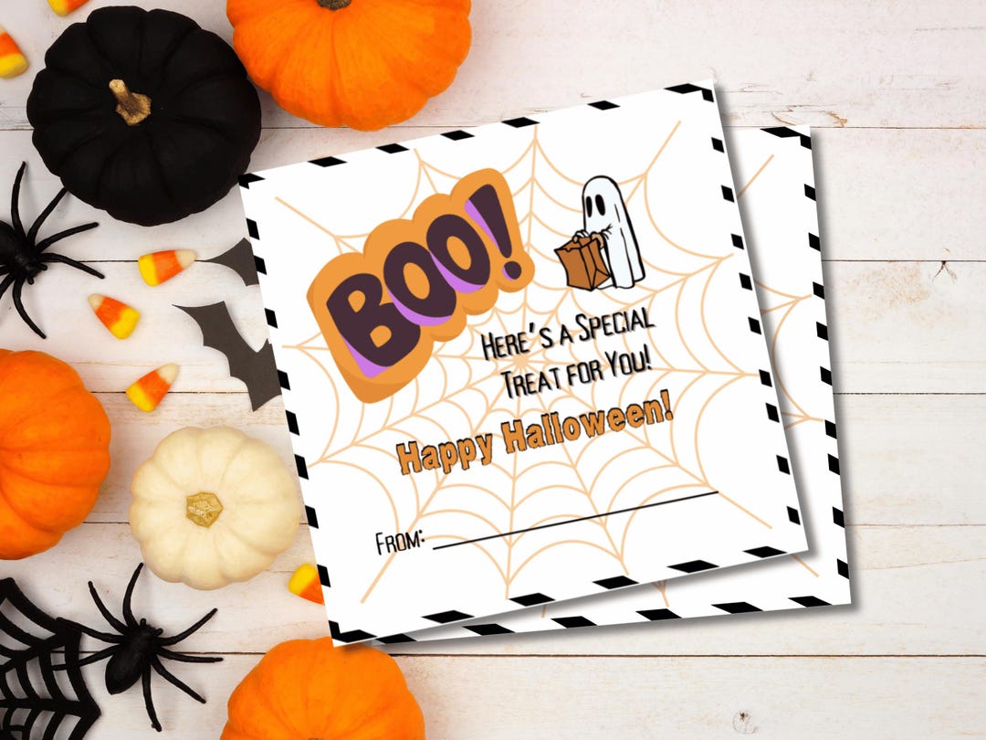 Printable Halloween Treat Tag | Classroom Gift Tag | Halloween Party ...