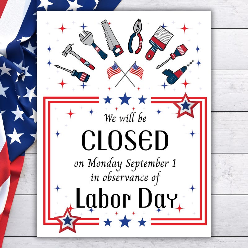Labor Day Signs - Etsy