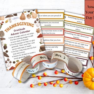 Thanksgiving Gratitude Paper Chain, Kids Activity (digital Download) - Etsy