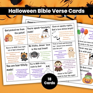 Christian Halloween, Bible Verse Card for Trick or Treat, Sunday School ...
