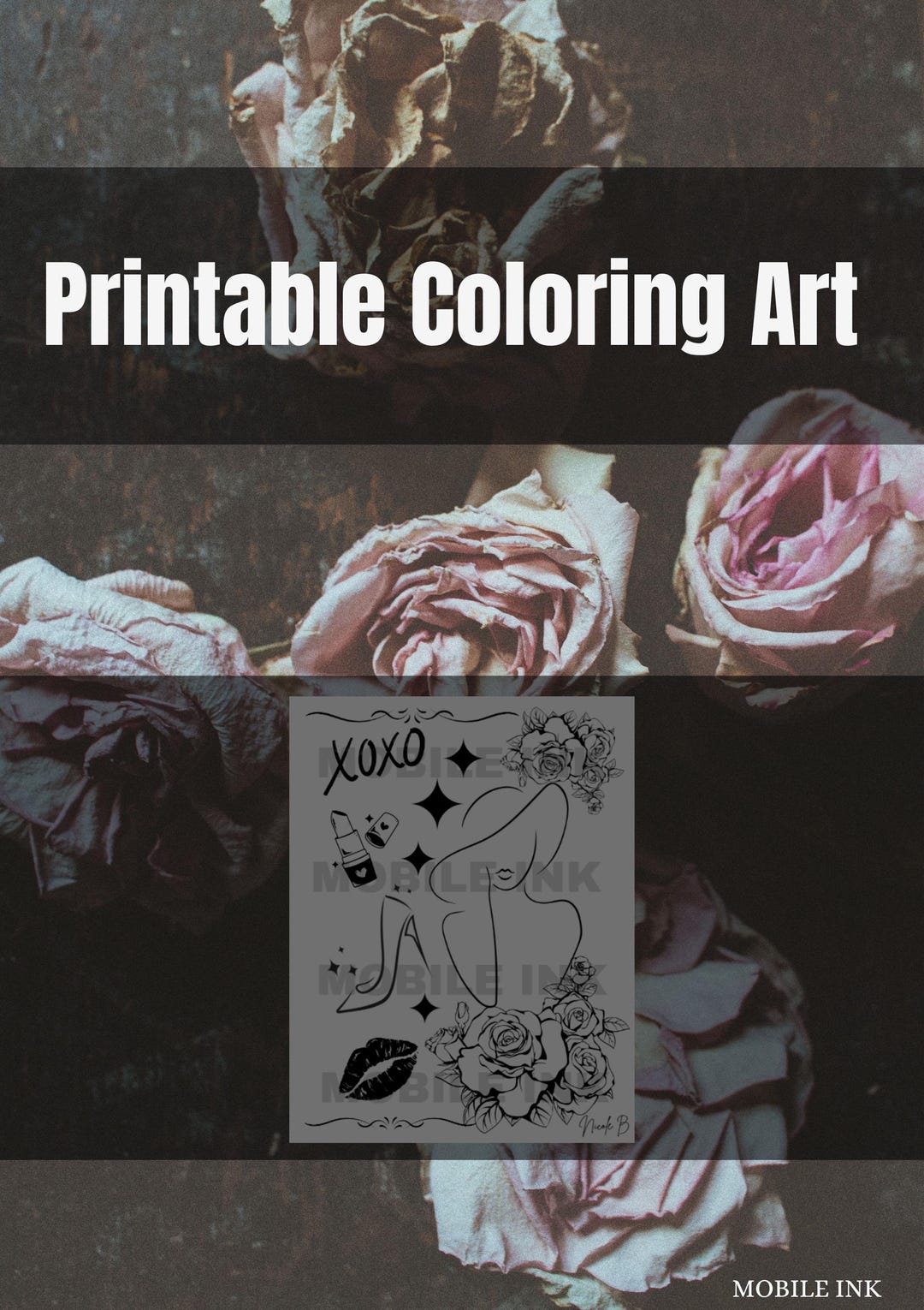 PRINTABLE XOXO, Coloring Art Page - Etsy