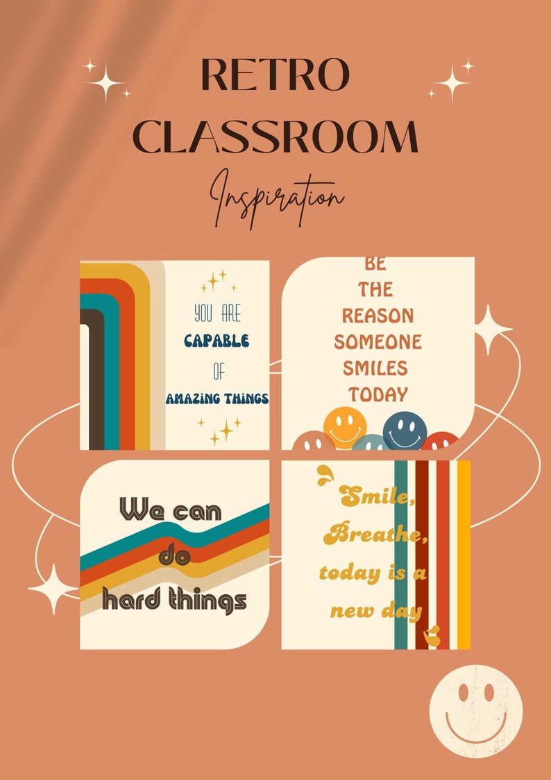 Inspiration Classroom Posters, Classroom Decor, Retro Classroom, Retro ...