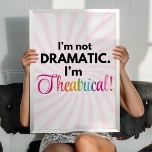 Theatre Lover Poster, Digital Wall Art, Theatrical Drama Classroom ...