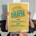 Theatre Lover Poster, Digital Wall Art, Drama Classroom Print, Stage ...