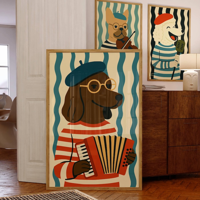 Bulldog Music Poster - Etsy UK