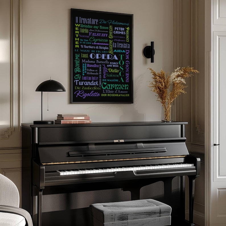 Opera Lover Poster, Famous Operas Print, Music Room Decor, Gift for ...