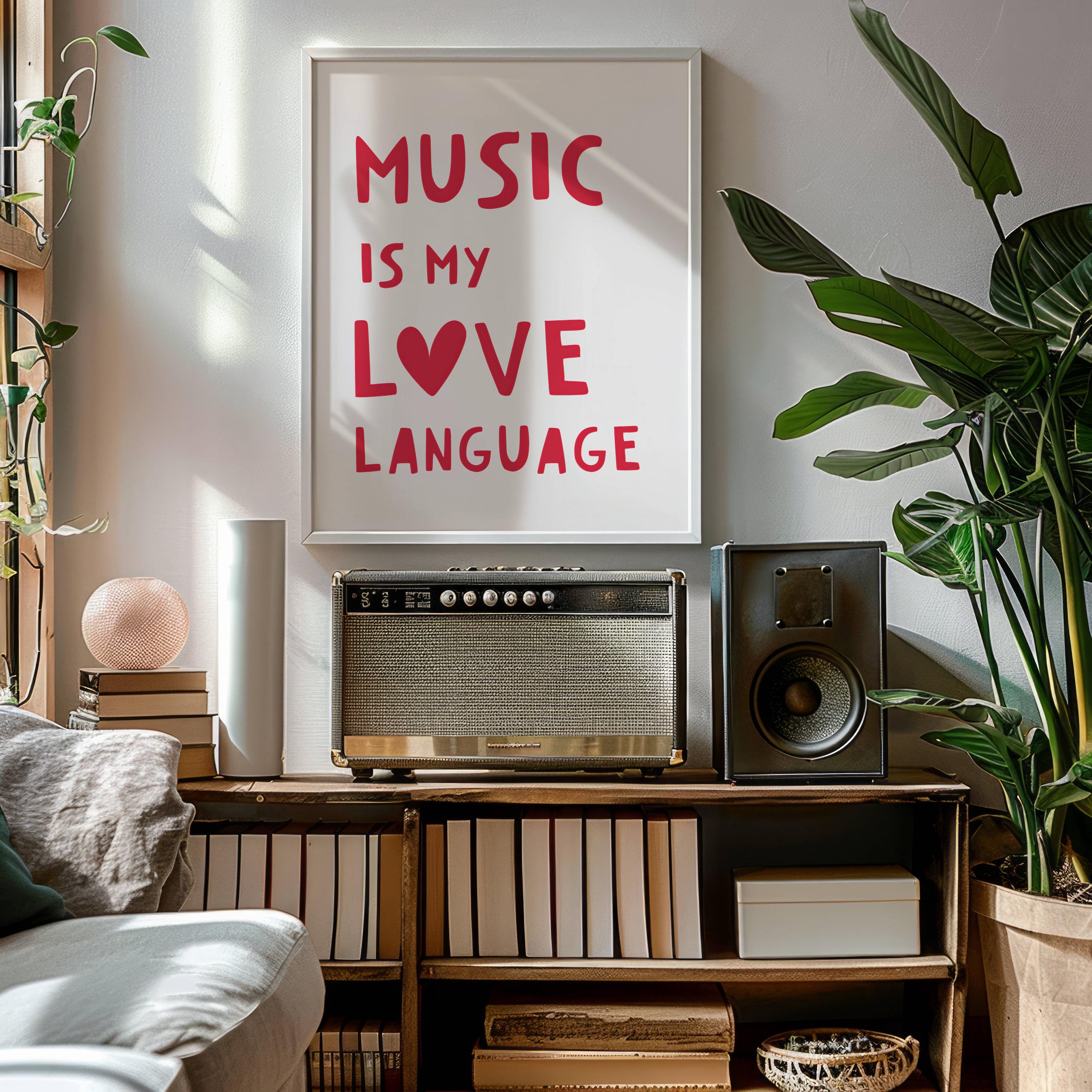 Valentine Music Lover 3 Piece Wall Art, Music Room Decor Digital Poster ...