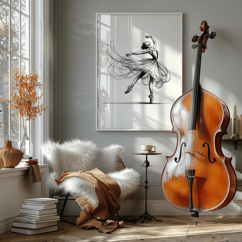 Set of 3 Ballerina Print, Three Piece Digital Wall Art Poster, Dance ...